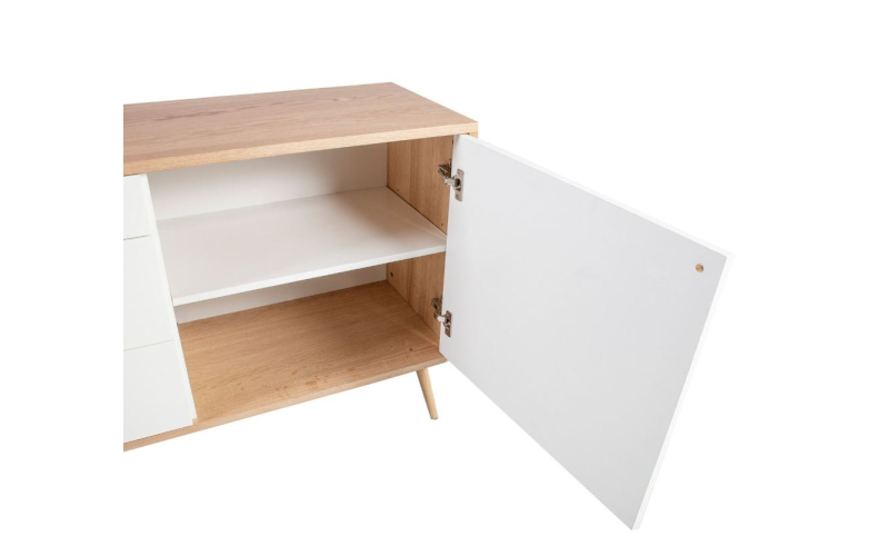 Kummut HELENA 120*40*75cm naturaalne/valge
